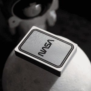 Silver Foil NASA Worm Playing Cards by Fulton | X-Decks Playing Cards