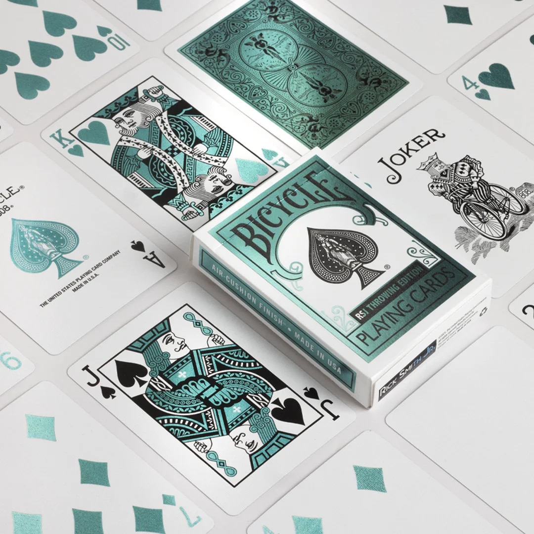Rick Smith Jr Playing Cards Aqua, Throwing Edition by US Playing Card ...
