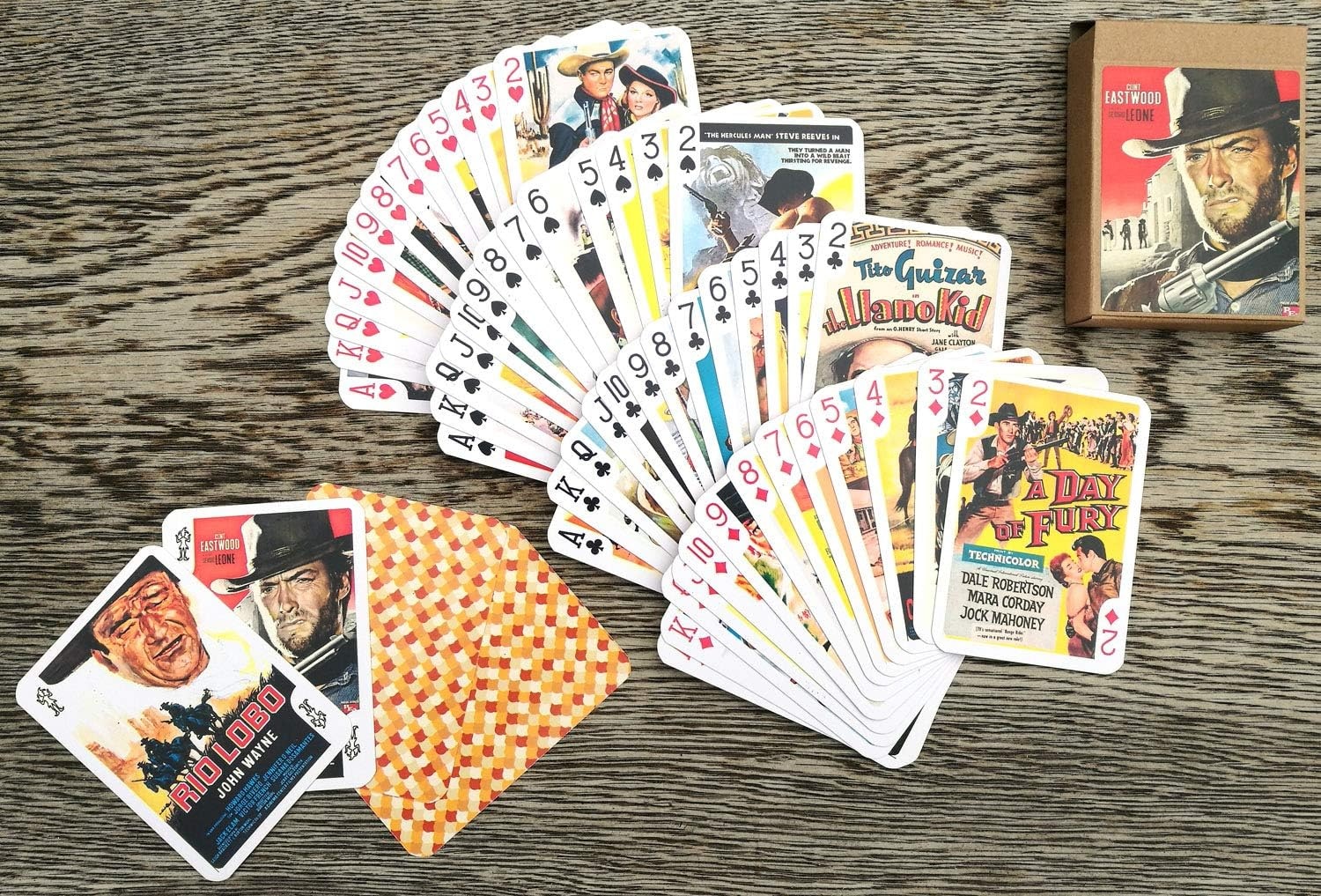 Spaghetti Western Movie Poster Playing Cards - Clint Eastwood Sergio ...