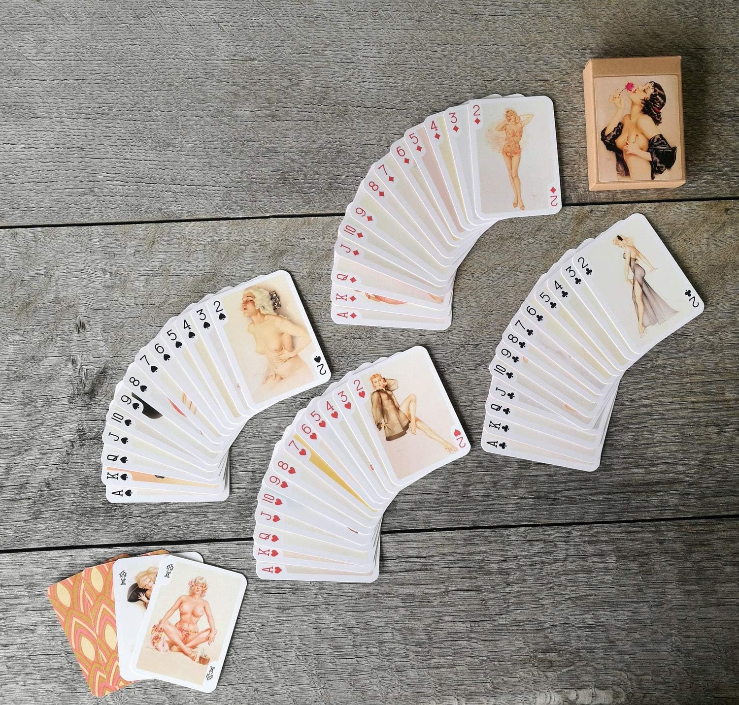 Pin-up Girls Playing Cards Vintage Retro Figure Art by Alberto Vargas ...