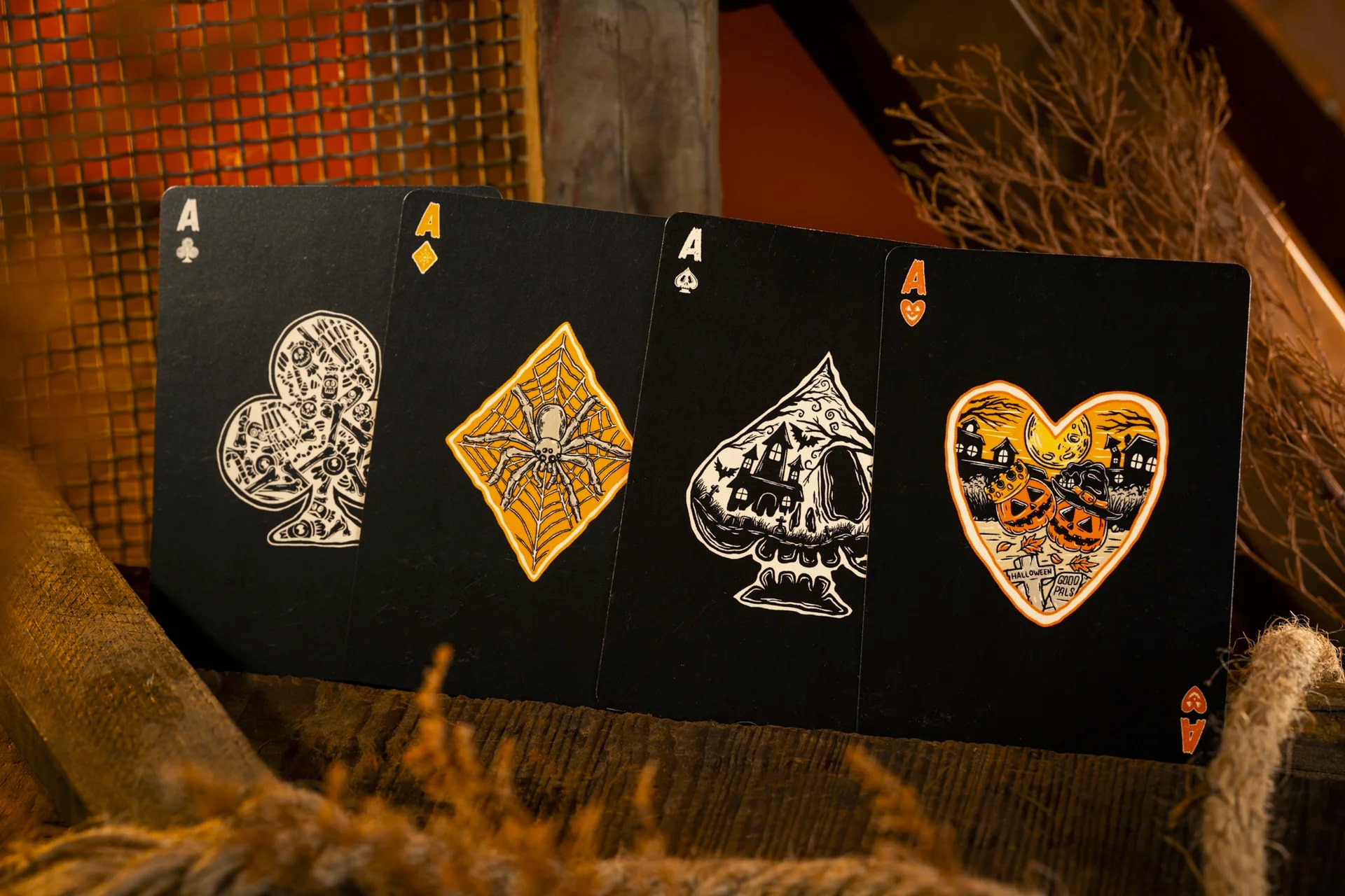 Halloween Tales Playing Cards (V2 GILDED Theatre Edition -Black) by ...